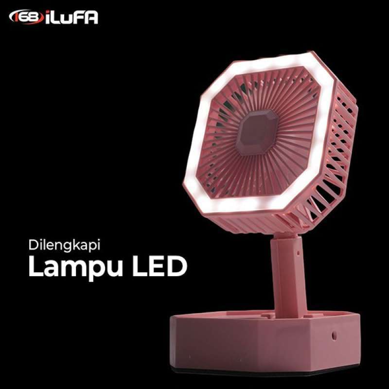 Jual Kipas Angin Mini Lipat Portable Fan Led Kipas Meja Kipas Duduk Di ...