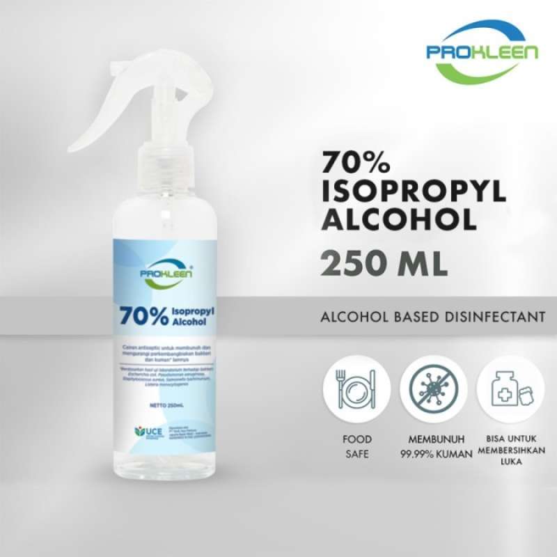 Jual 70% Isopropyl Alkohol Antiseptik Sanitizer Disinfectant Spray 250ml Di Seller Aghanim ...