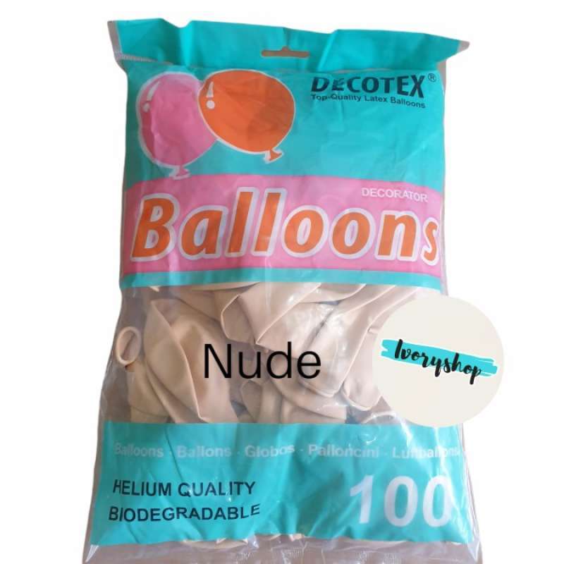 Jual Balon Latex 12 Decotex Doff 12 Inch 325 Gram Per Pack Isi 100 ...