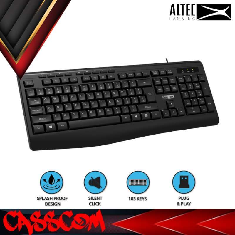 Jual Altec Lansing Keyboard Usb Wired Albk6220 Multimedia Silent Design ...