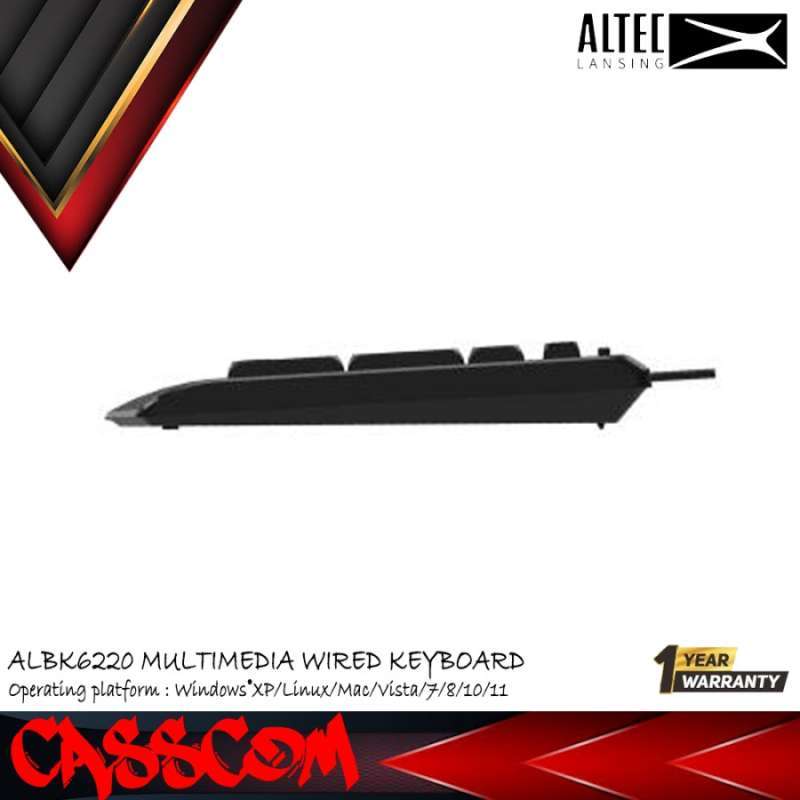 Jual Altec Lansing Keyboard Usb Wired Albk6220 Multimedia Silent Design ...