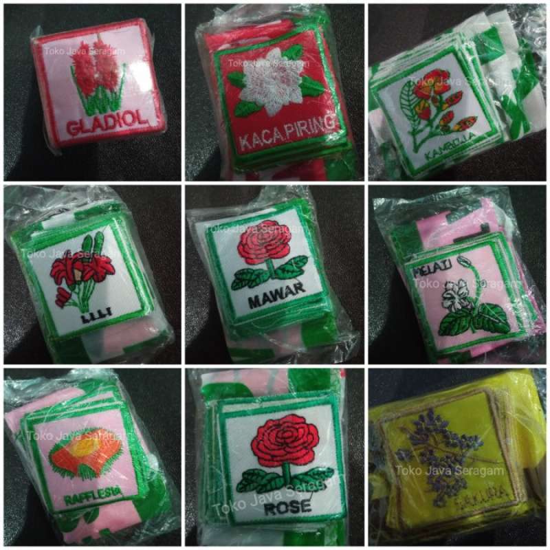 Jual Bet 1 Set Tanda Regu Bendera Bunga Tanaman Tumbuhan Pramuka Putri ...