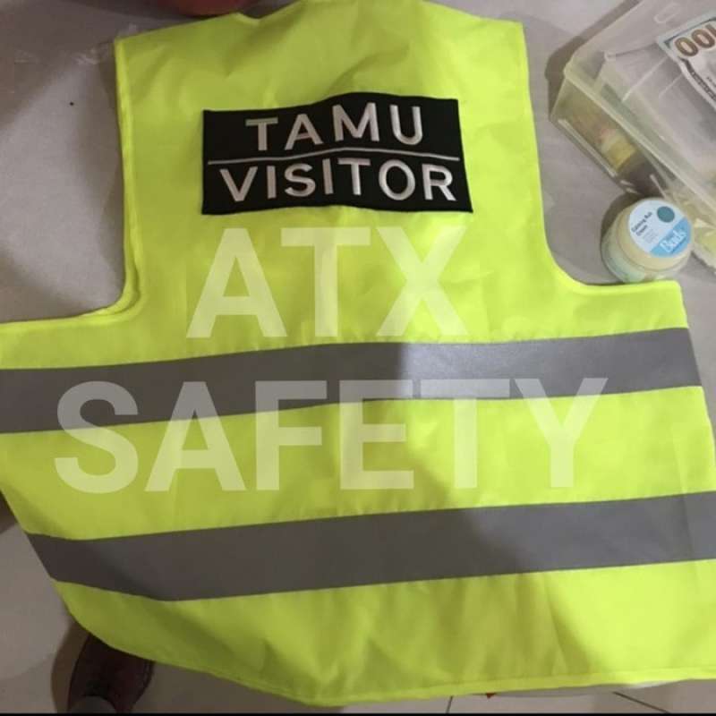 Jual Rompi Safety Proyek Lapangan Atx Logo K3 Tamu Dan Bendera ...
