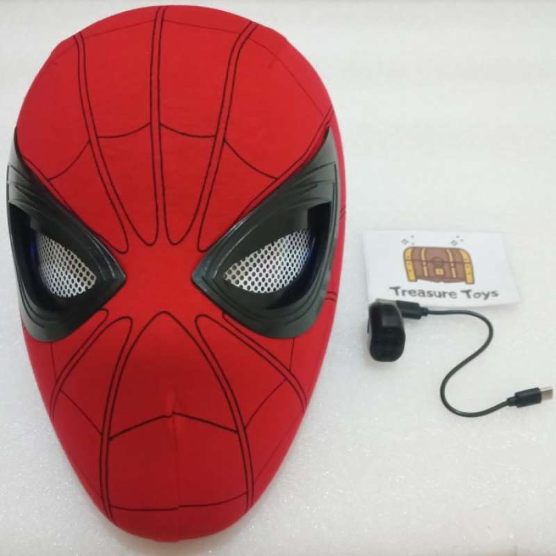 Jual Remote Control Spider Man Moving Eye Mask Topeng Spiderman Shf ...