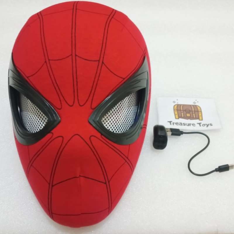 Jual Remote Control Spider Man Moving Eye Mask Topeng Spiderman Shf ...