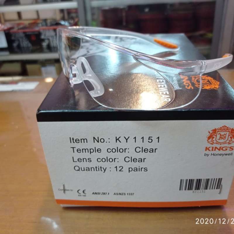 Jual Kaca Mata Safety Kings Ky 1151 Clear Di Seller Aghanim ...