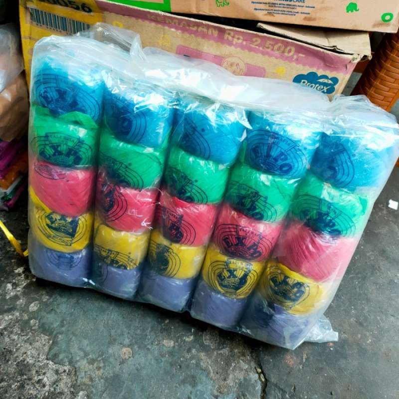 Jual Tali Rafia Warna-warni Cap Expo 1 Ball Isi 5 Pak @50 Pcs -harga ...
