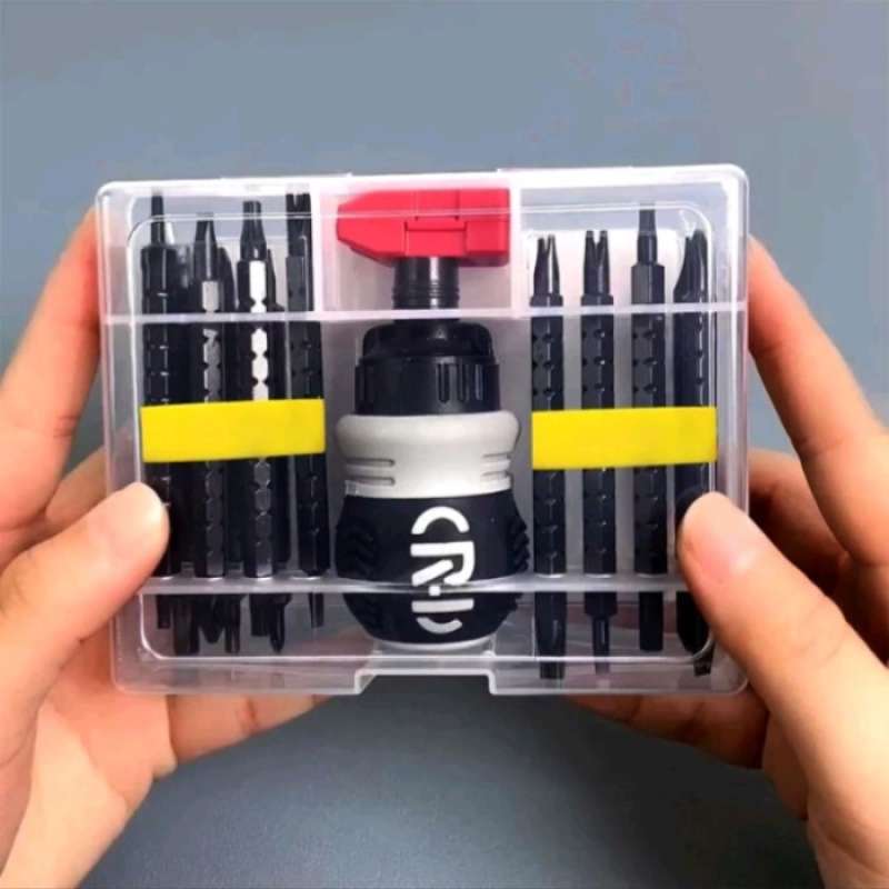 Jual Obeng Cebol Rachet Crv Screwdriver Set 26 In 1 Dua Arah Bolak ...
