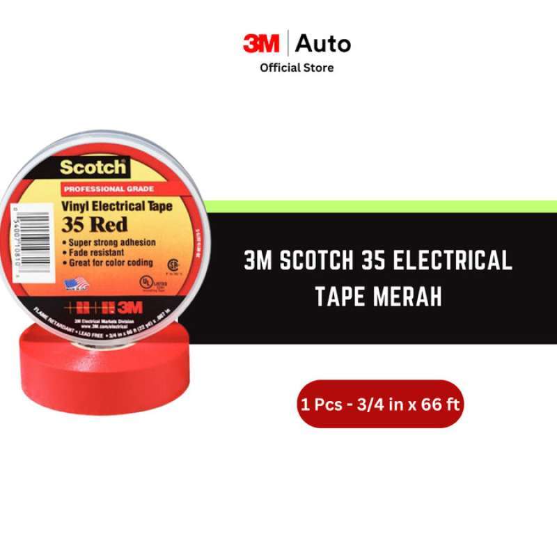 Jual 3m Scotch 35 Vinyl Color Coding Electrical Tape 3/4 Inch X 66 Ft ...