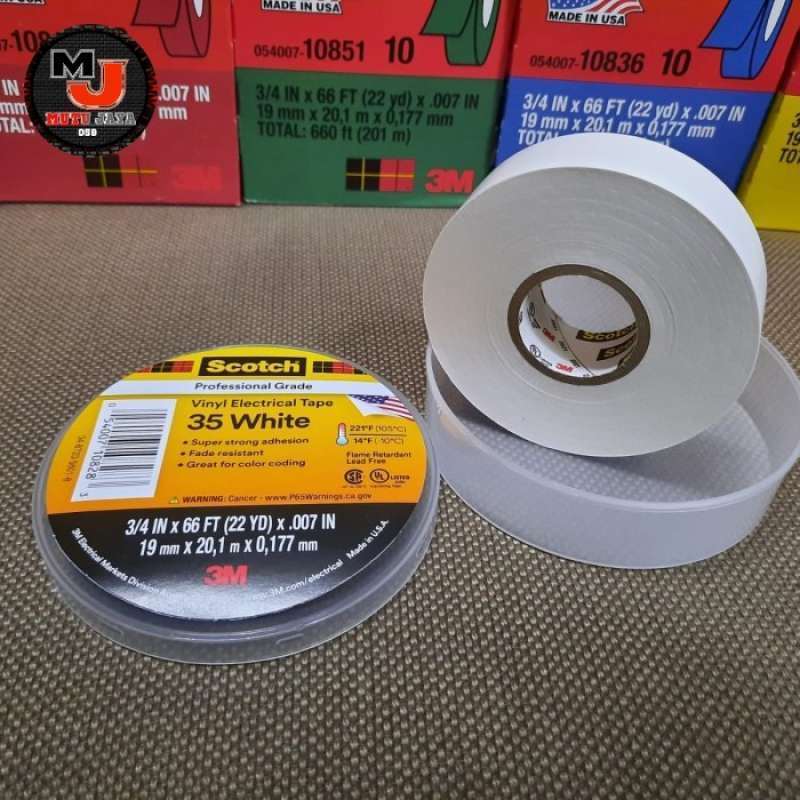 Jual Scotch 35 & 33+ Isolasi Vinyl Electrical Tape 19mm X 20,1m Warna 3 ...