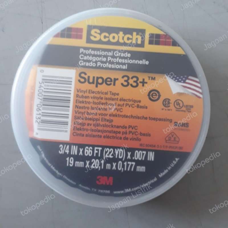 Jual 3m Scotch Super 33+ Isolasi Listrik Professional Vinyl Electrical ...