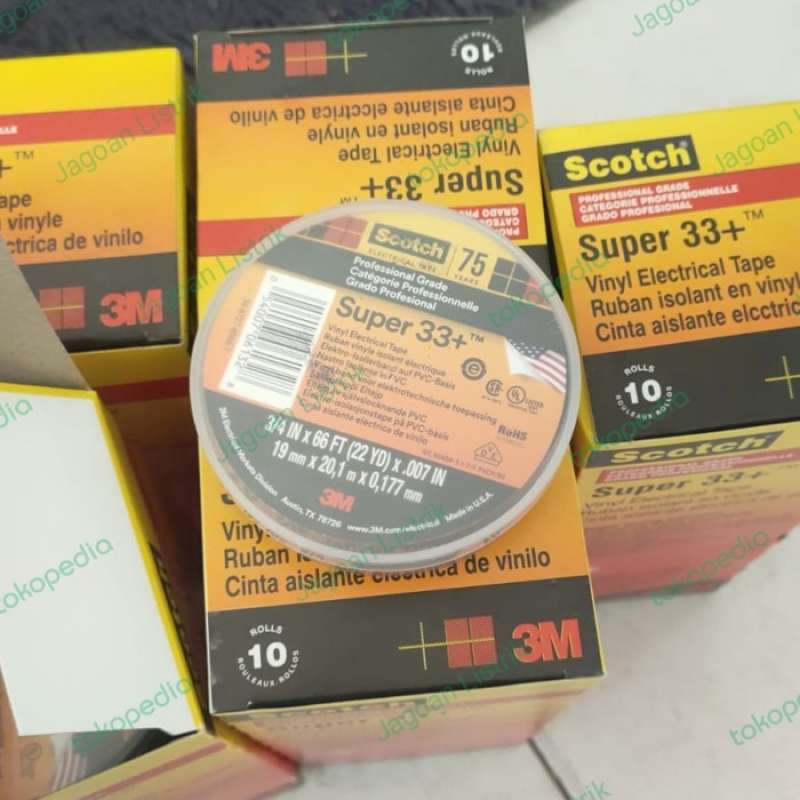 Jual 3m Scotch Super 33+ Isolasi Listrik Professional Vinyl Electrical ...