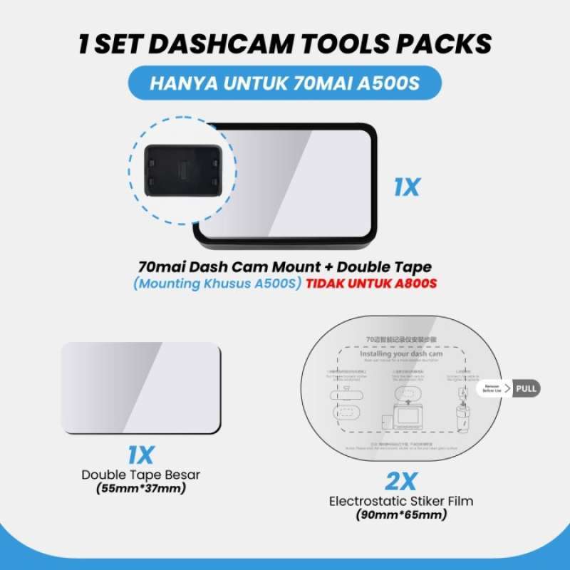 Jual 70mai Dash Cam - Electrostatic Sticker Film & Double Tape - 2x ...