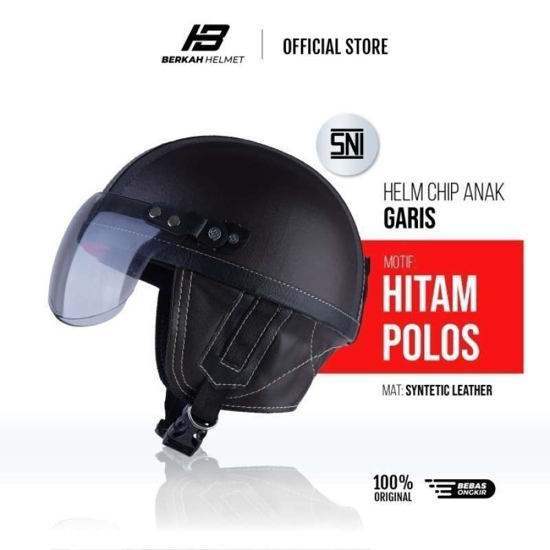 Jual Helm Anak Anak Retro Chip Polos Usia 1 - 5 Tahun/hitam Coklat ...