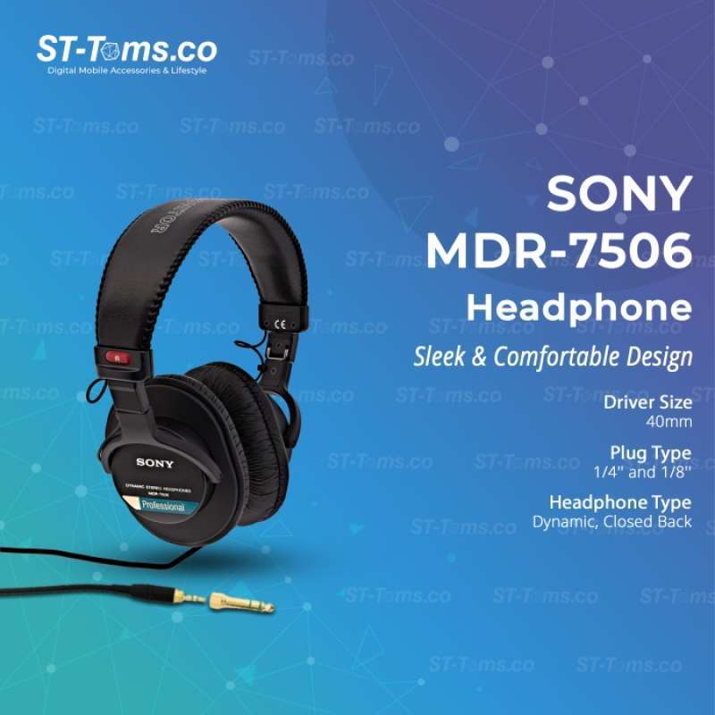 Promo Sony Mdr-7506 / Mdr 7506 Stereo Professional Headphones Diskon 50 ...