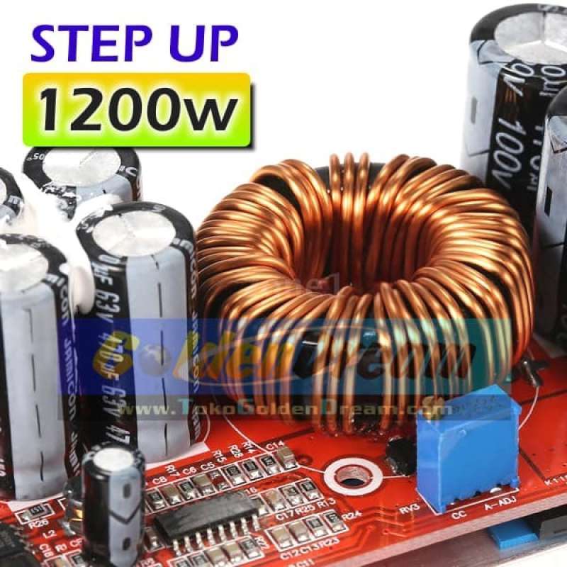 Jual Step Up 1200w 20a Dc 10-60v To 12-80v Boost Power Supply Charger ...