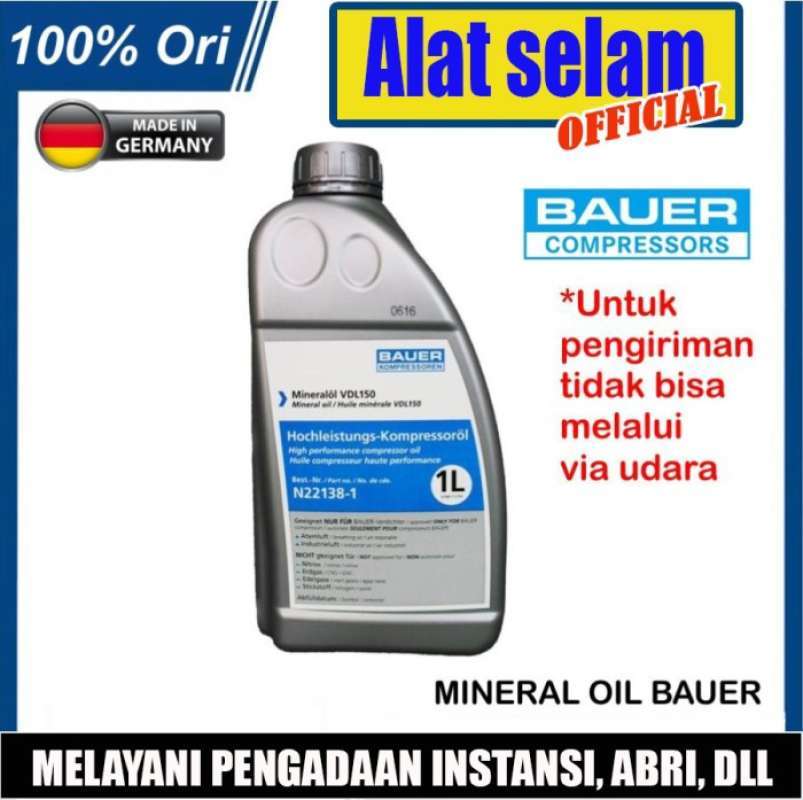 Jual Bauer Mineral Oil N22138 Compressor Oli Nabati Kompresor Selam ...