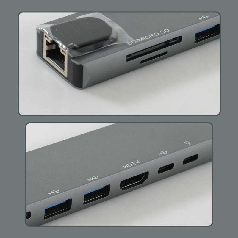 Jual Ammto Usb Hub Type C 8 In 1 Rj45 Hdmi 4k Display Adaptor K1 ...