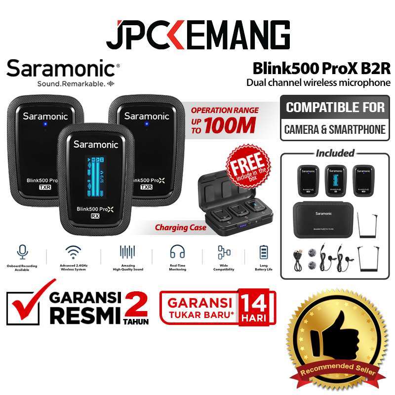 Promo Jpc Kemang Saramonic Blink 500 Pro X B2r Dual Mic Wireless Saramonic Blink500 Prox B2 R ...