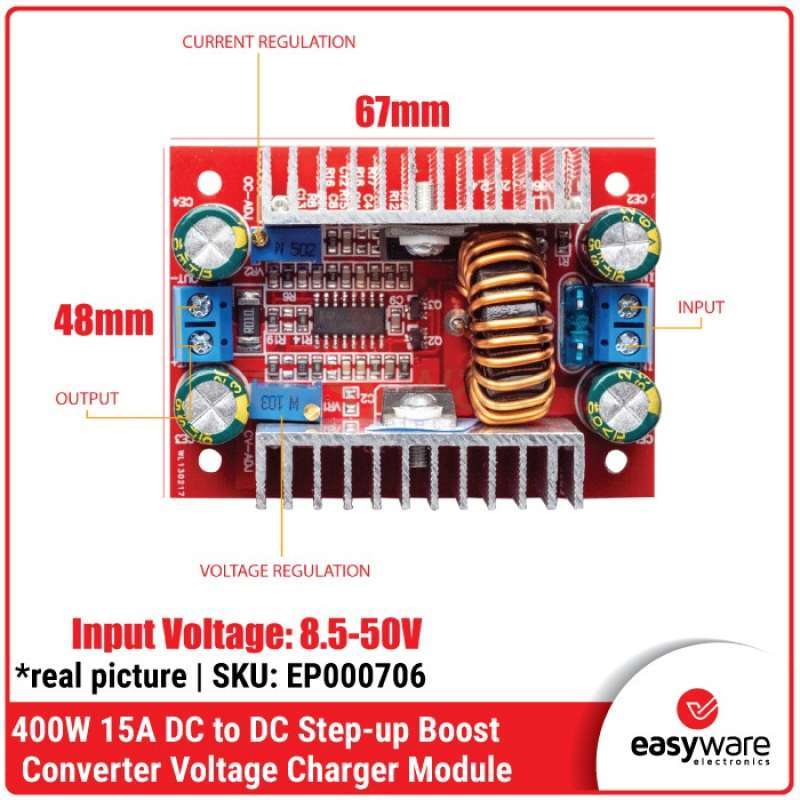 Jual Dc 400w 15a Step Up Boost Converter Constant Module 5-50v To 10 ...