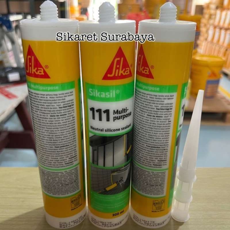 Jual Sika Sikasil 111 Multipurpose Sealent Silicone White Grey - Putih ...