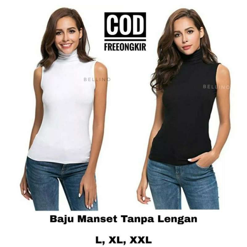 Jual Jumbo Baju Manset Kaos Tebal Fit Xxl Lekbong Tanpa Lengan Turtle ...