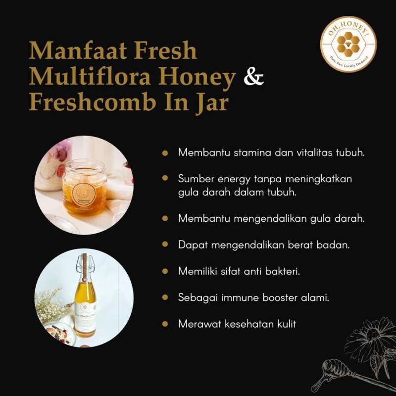 Jual Fresh Multiflora Honey - 100% Madu Murni Nektar Bunga - 725 Gr Di ...