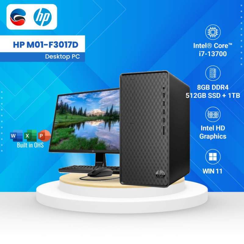 Promo Hp Pc Desktop M01 F3017d Intel I7 13700 8gb 512gb Ssd + 1tb Hdd ...