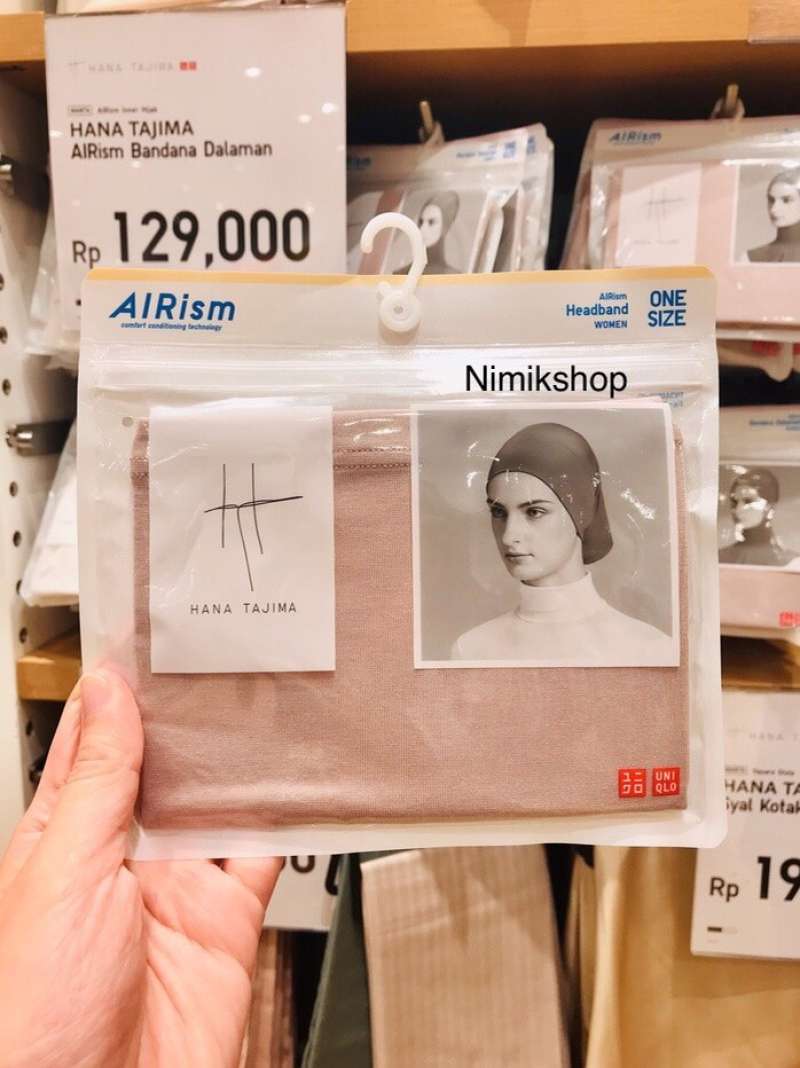 Jual (original) Ciput Uniqlo Airism Tana Hajima Bandana Inner Hijab ...
