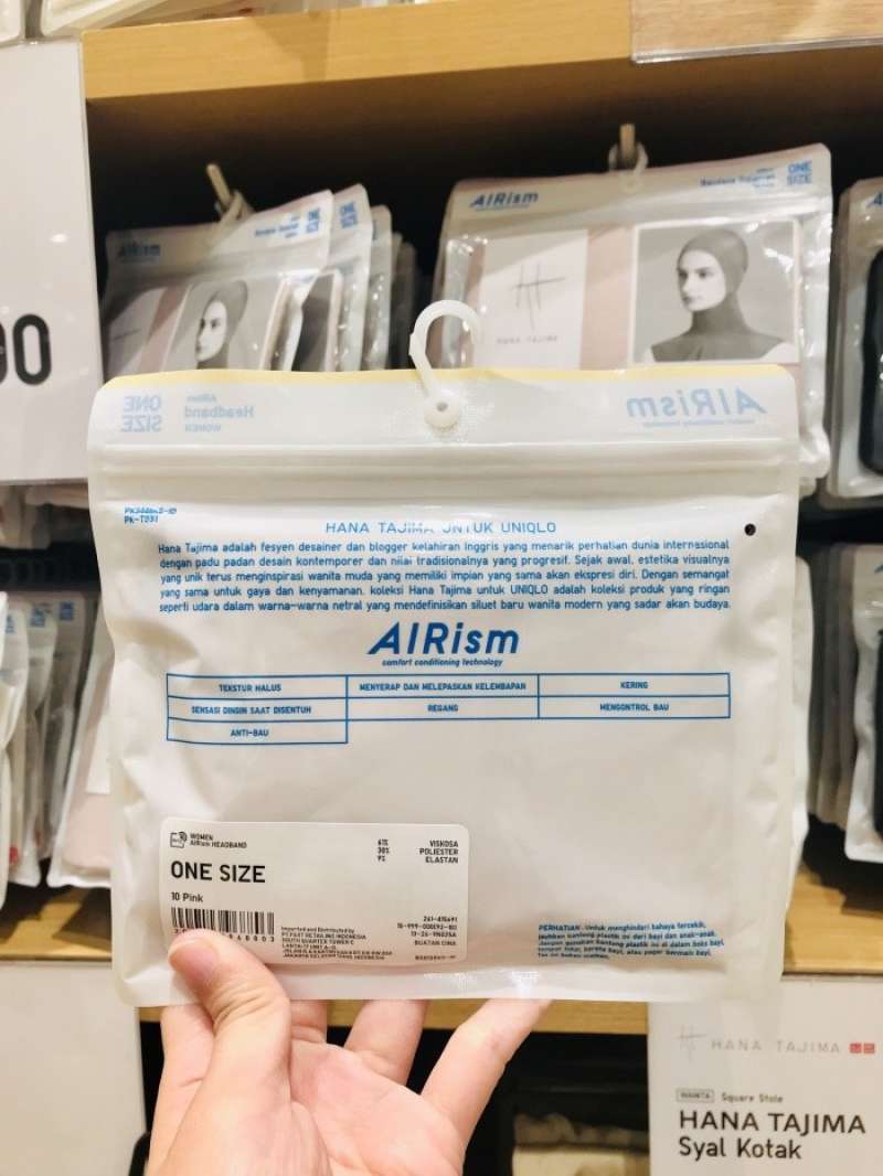 Jual (original) Ciput Uniqlo Airism Tana Hajima Bandana Inner Hijab ...