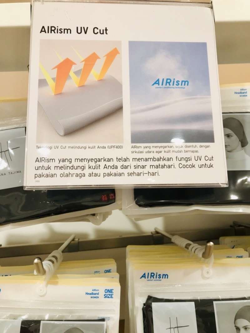 Jual (original) Ciput Uniqlo Airism Tana Hajima Bandana Inner Hijab ...