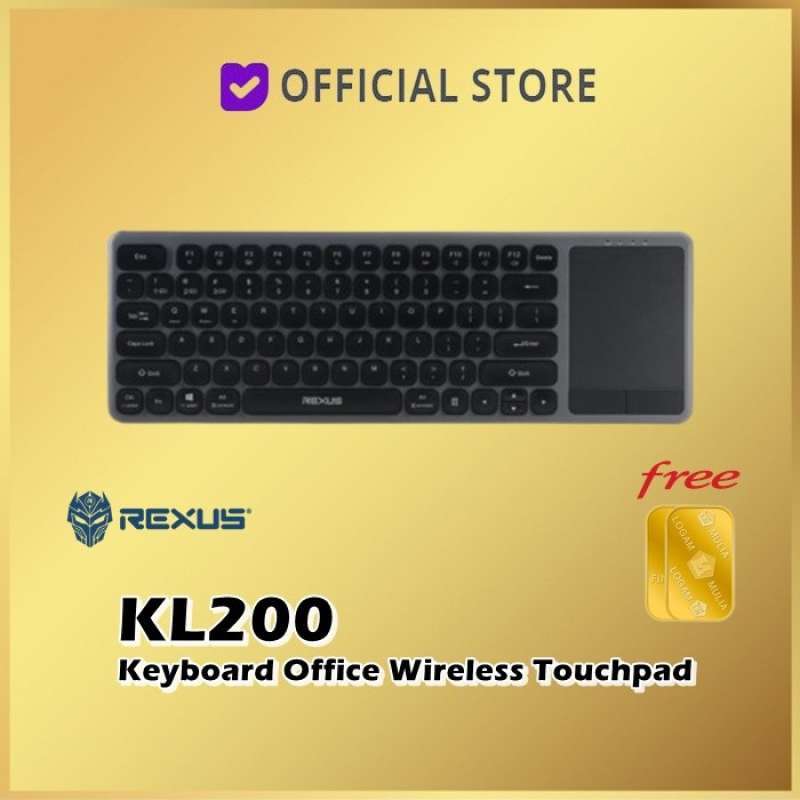 Jual Rexus Kl200 Keyboard Office Touchpad Wireless Bluetooth Dual Mode ...
