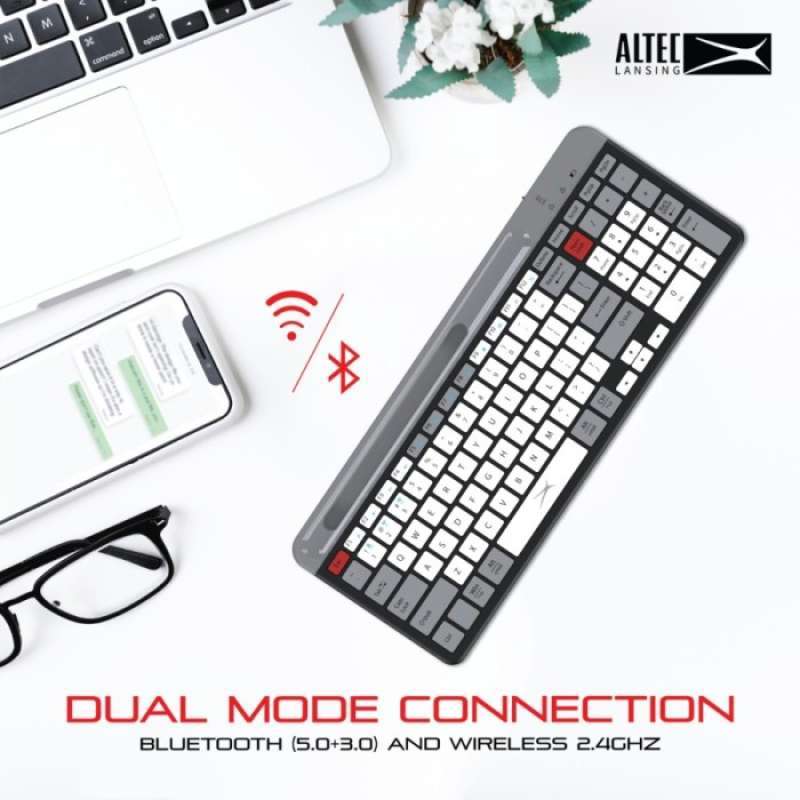 Promo Keyboard Altec Lansing Albk6268 Dual Mode Wireless Bluetooth ...