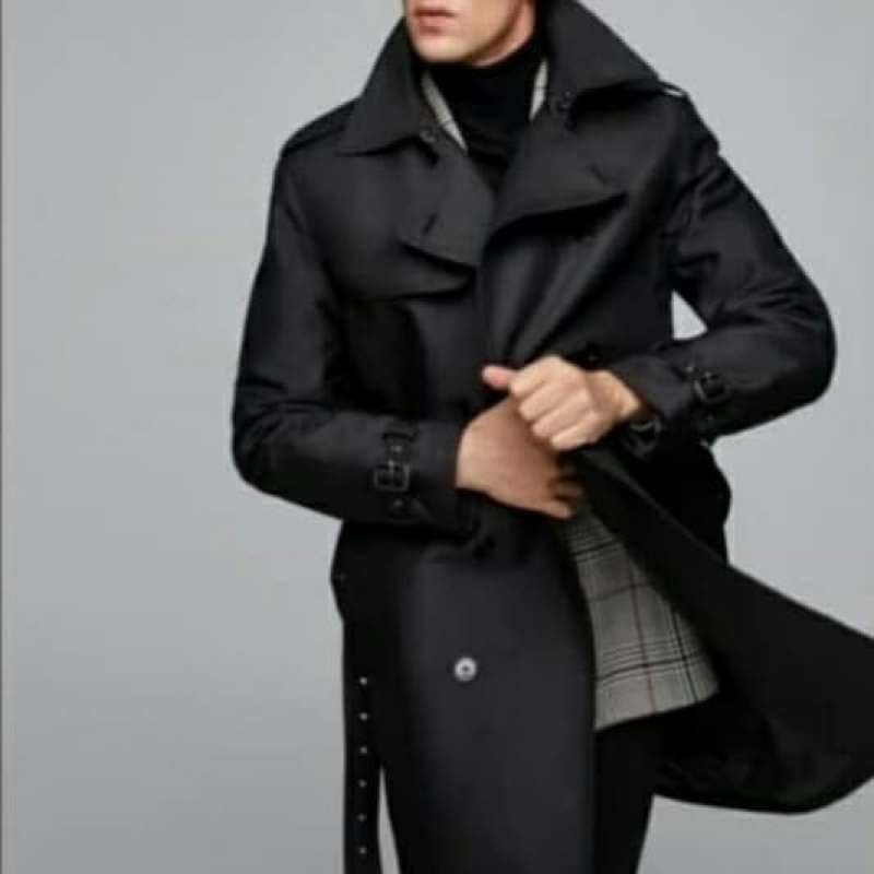 Jual Mantel Trench Struktur Satin By Zara Man - Trench Coat Import Pria ...