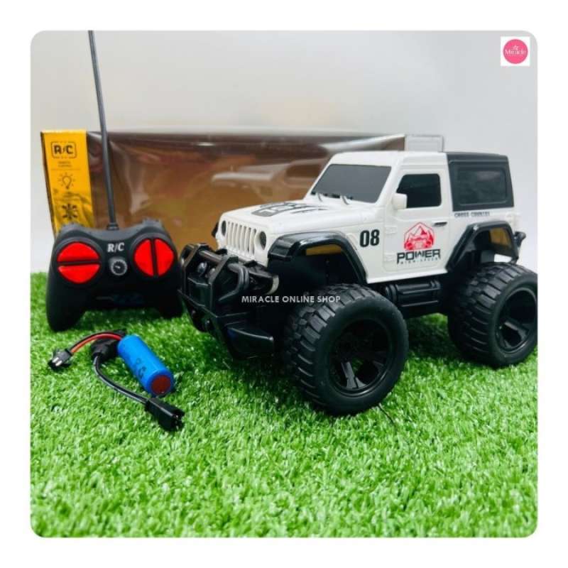 Promo Mainan Mobil Jeep Remote Control Offroad Baterai Cas Skala 1:16 - Rc Jeep 08 Putih Cas ...