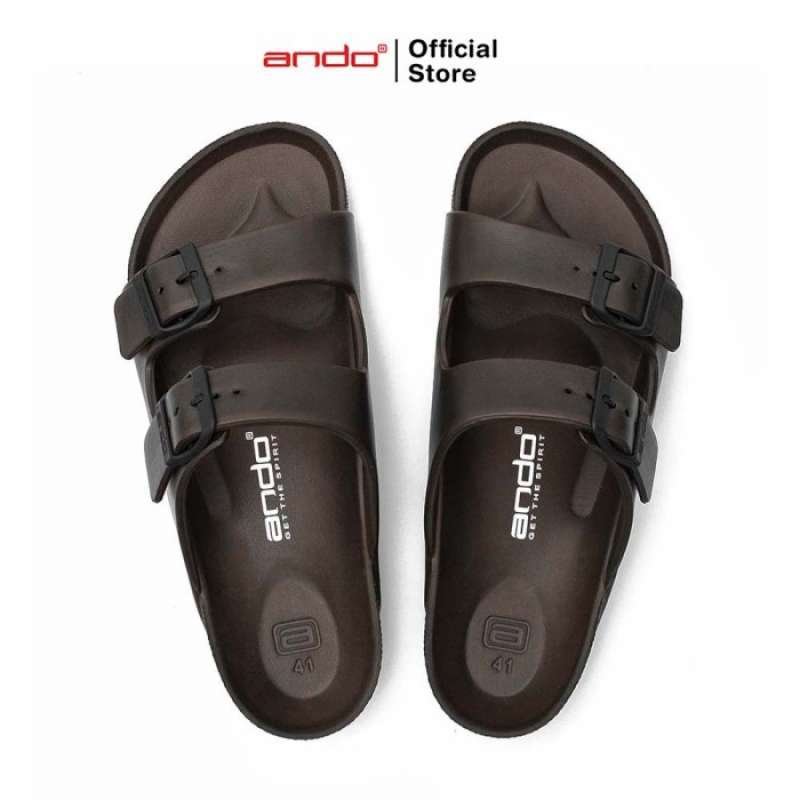 Jual Ando Official Sandal Selop Sultan Pria Dewasa - Coklat - 40 Di ...