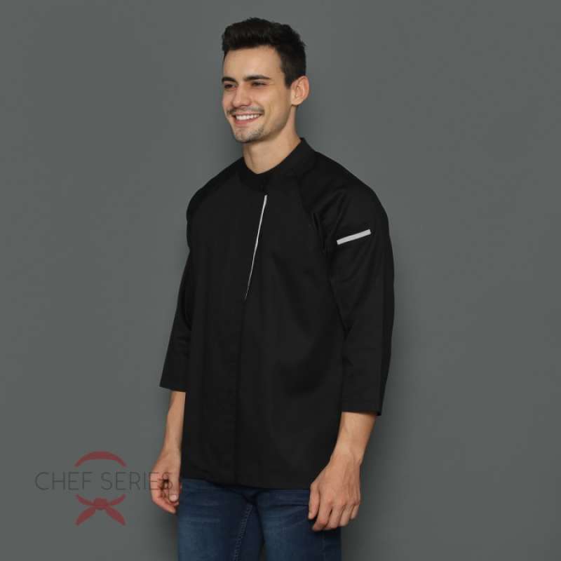 Jual Chef Series Diamond Series Tangan Panjang Baju Koki - Hitam Di ...