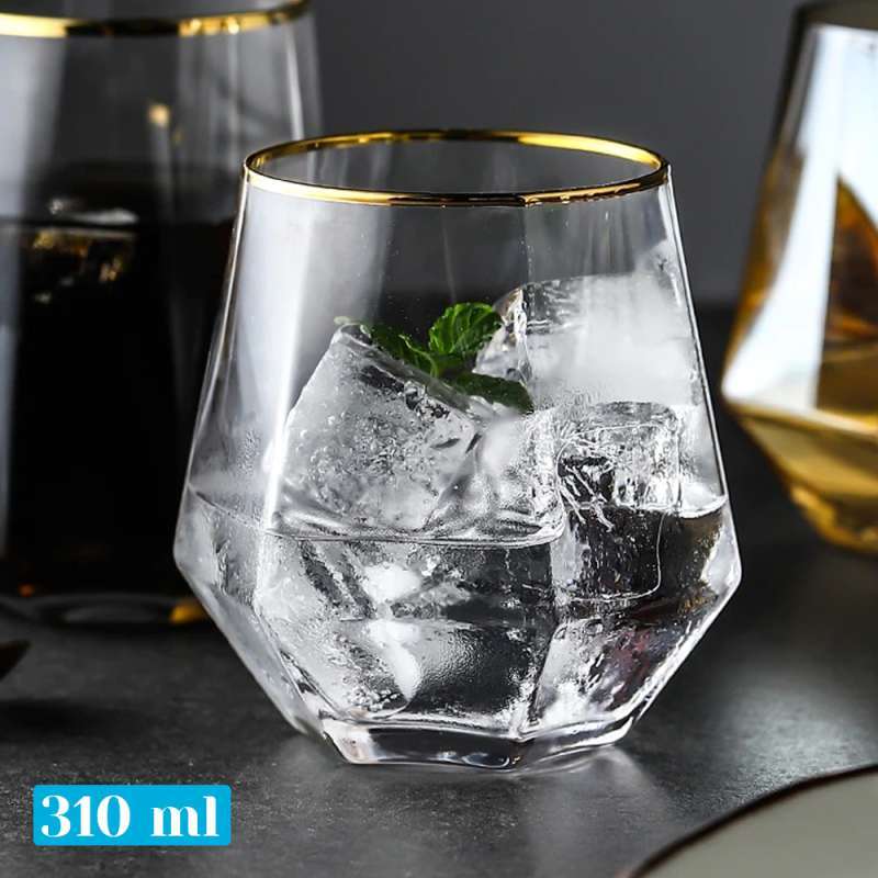 Jual One Two Cups Gelas Minuman Whiskey Coffee Milk Tea Geometry ...