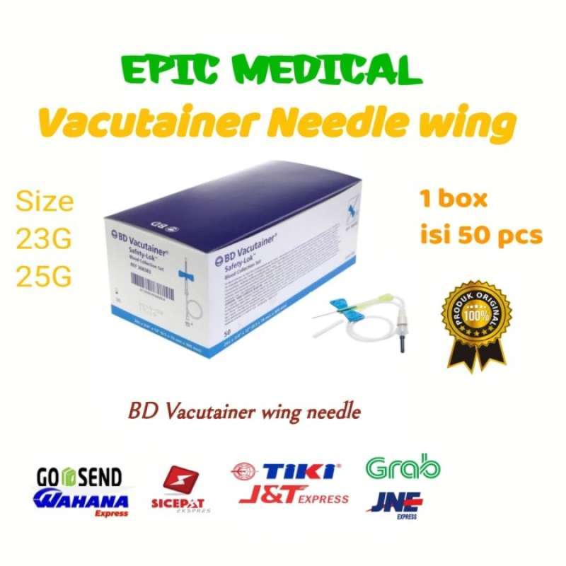 Promo Bd Vacutainer Needle Wing , 23g, Bd Wing Needle Vacutainer 25g ...
