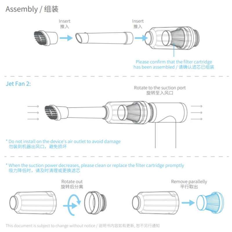 Jual Kica Jet Fan 2 With Vacuum Attachment Turbo Fan Mini Portable ...