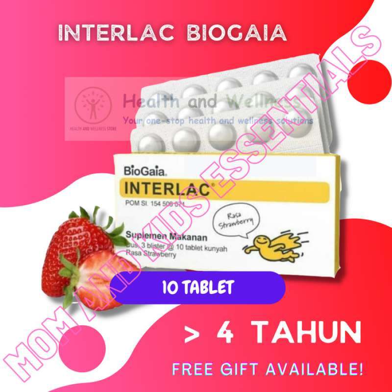 Promo Interlac Biogaia Tablet Kunyah Bio Gaia 10 Tablet 30 Tablet ...