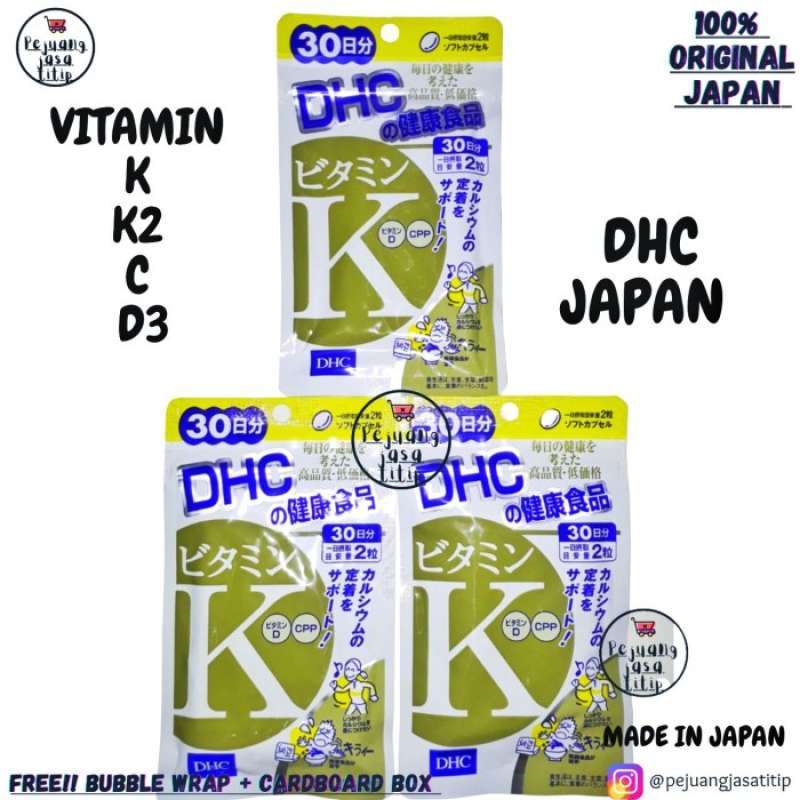 Promo Dhc Vitamin K, K2, C & Vitamin D3 Original Jepang 60 Tablet Diskon 23% Di Seller Tummy ...