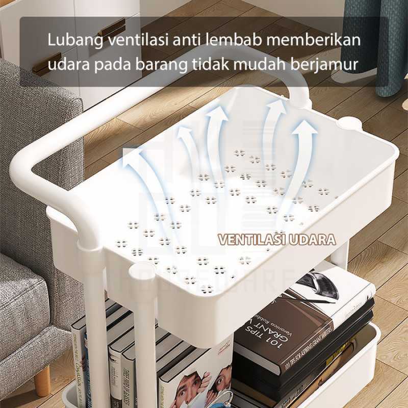 Jual Hugo Rak Dapur Dorong Besi Stainless Steel Rak Troli Susun ...