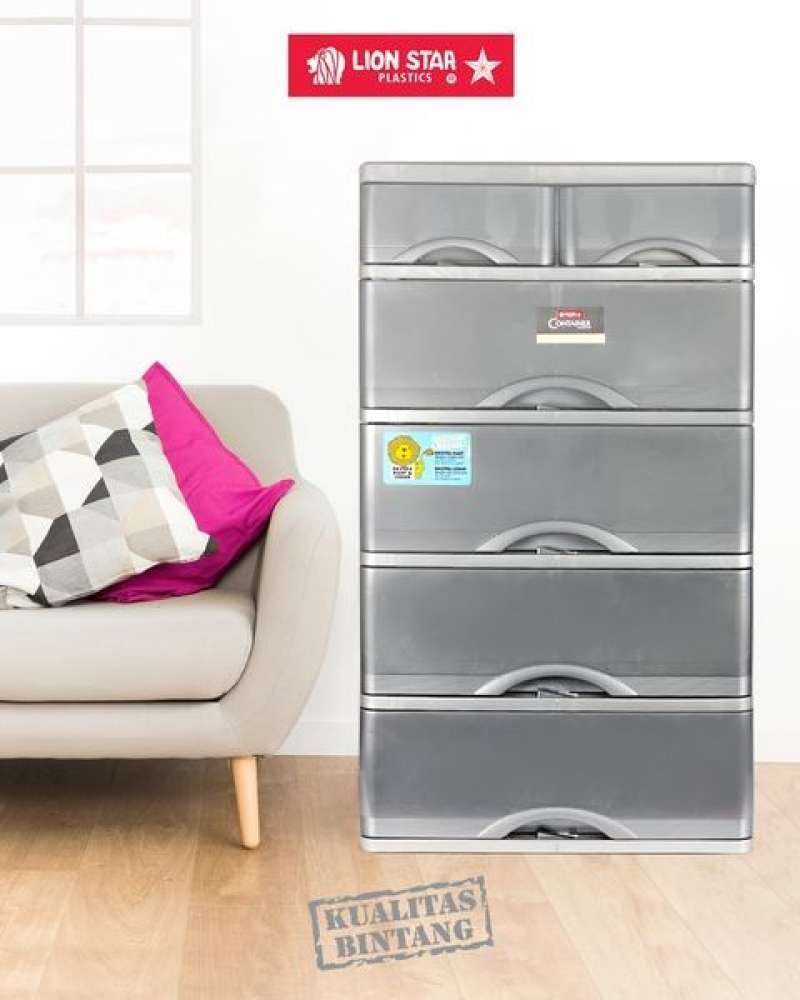 Promo Lion Star Lemari Pakaian Baju Rak Laci Suprema Container Plastik ...
