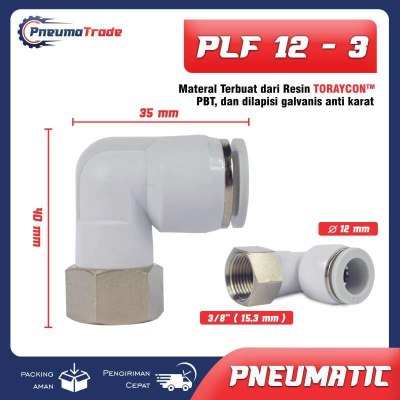 Promo Plf Fitting Elbow Female Pneumatic Slip Lock Drat Dalam Type Mplf ...