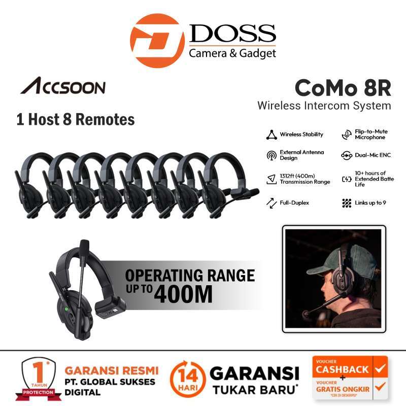 Jual Accsoon Como 8r Wireless Intercom System 1 Host 8 Remotes Di ...
