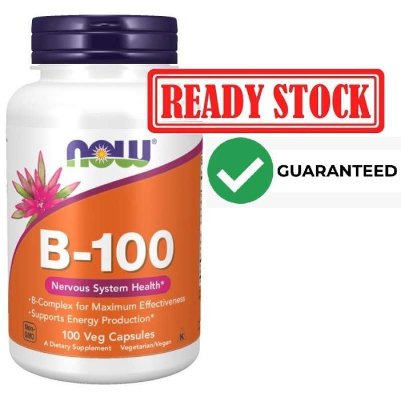 Promo Now B 100 Vit B100 Vitamin B-100 Veg Caps Diskon 33% Di Seller ...