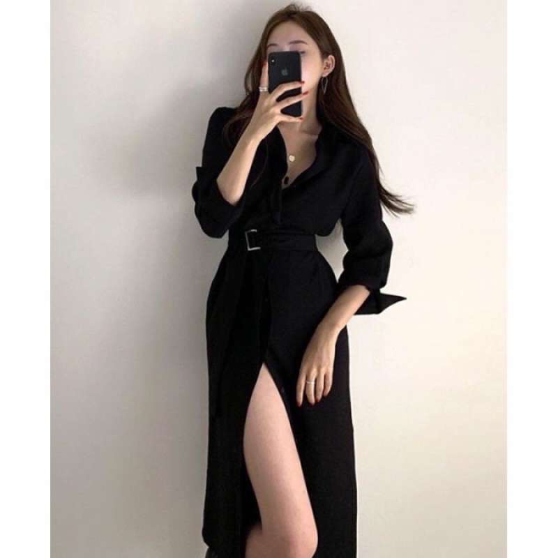 Jual Siena Dress Korean Formal Sopan Rapi Kerah Kerja Kantor Blazer ...