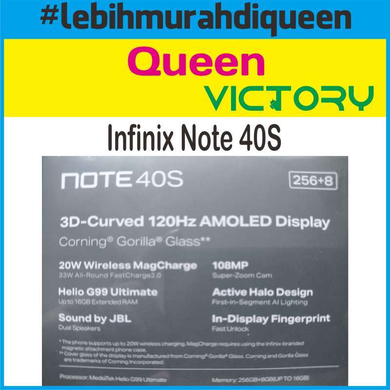 Jual Infinix Note 40s 8/256 Garansi Resmi Indonesia Di Seller Queen ...
