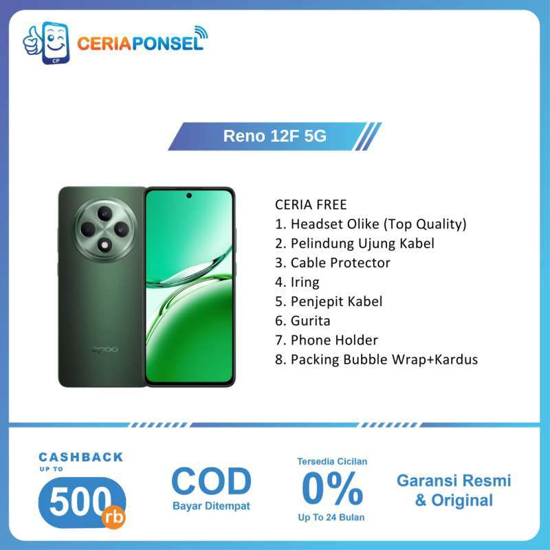 Jual Oppo Reno 12f 12/256gb 12/512gb Mediatek Dimensity 6300 (6 Nm) | Garansi Resmi Di Seller ...